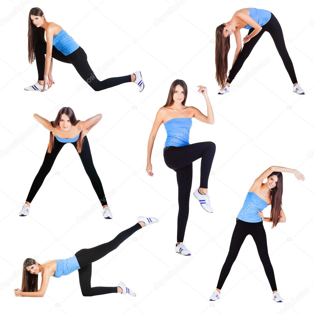 Gym exercises Stock Photo by ©alexannabuts 54733919
