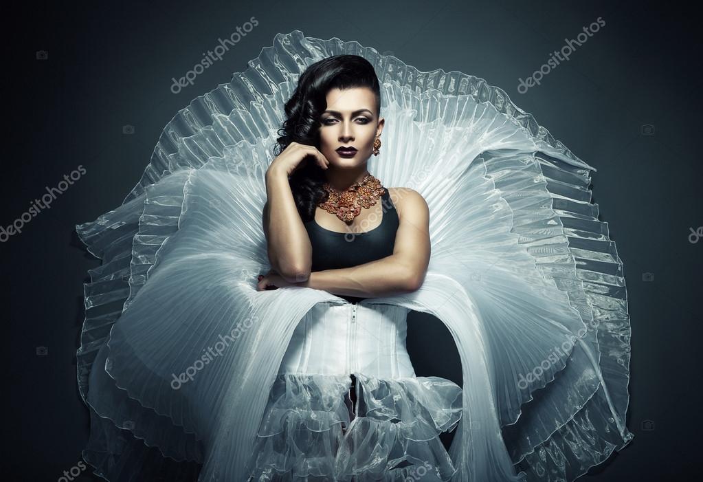 Transvestite in white wear — Stock Photo © alexannabuts #58787013