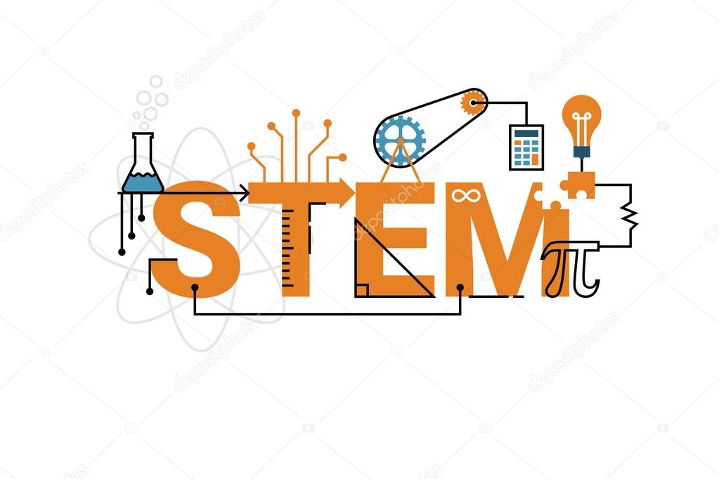 STEM word typography design Stock Vector Image by ©nongpimmy #100084070