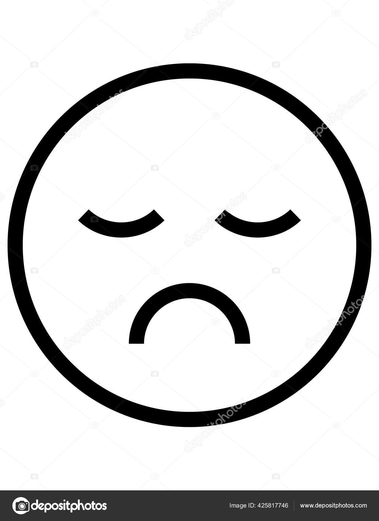 Cara Triste Ilustración Vectorial Vector de stock #425817746 de ©nongpimmy