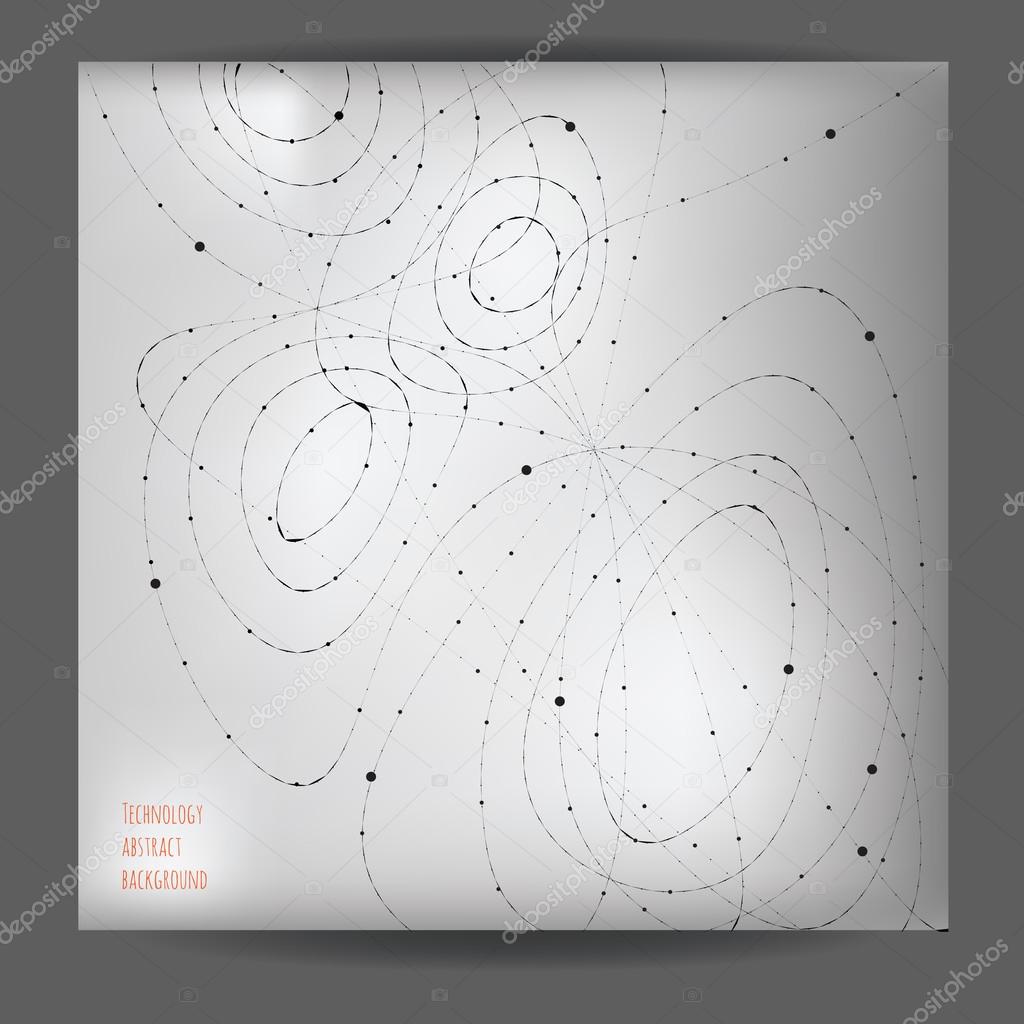 Vector illustrated high technology background. Minimalistic electronics ...