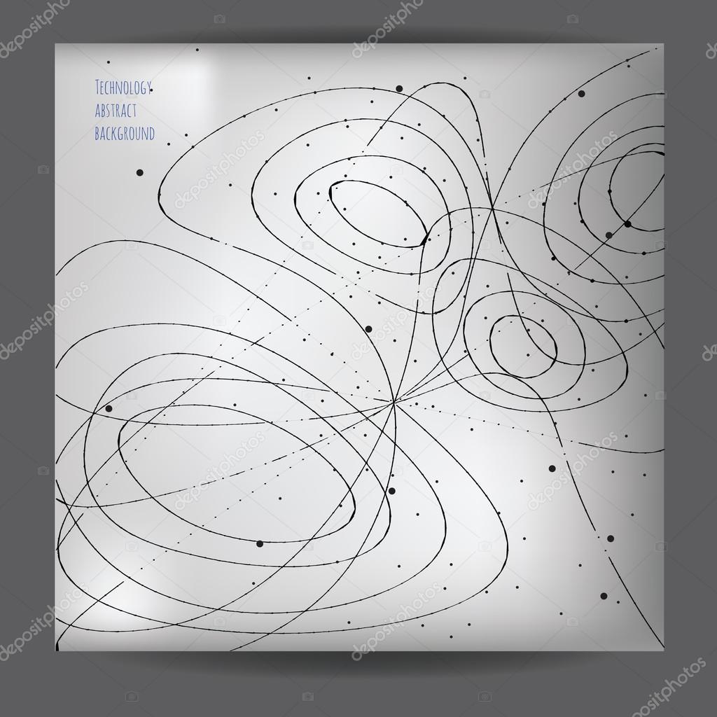 Vector illustrated high technology background. Minimalistic electronics ...