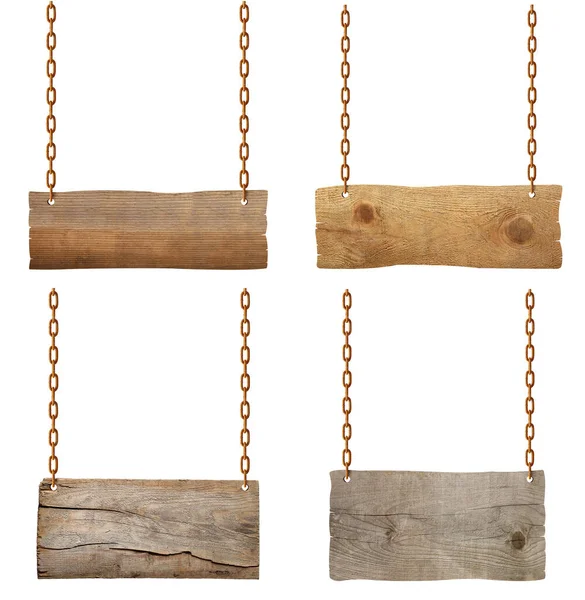 Wooden sign with chain hanging background message Stock Photo by ...