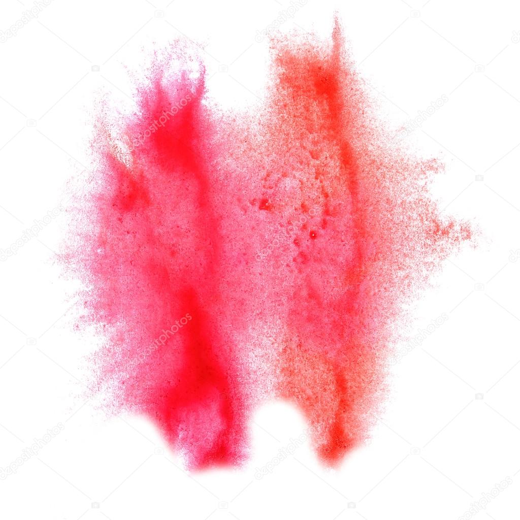 Ink pink blot splatter background isolated on white hand painte — Stock ...