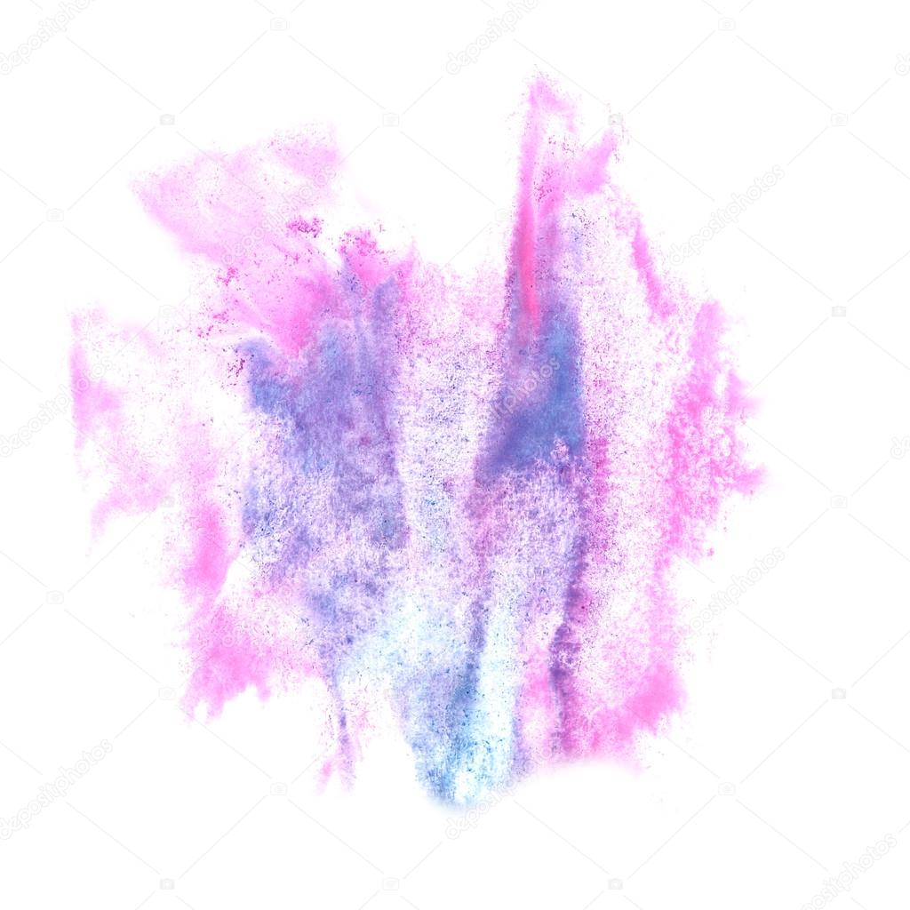 Ink blot splatter background purple, violet isolated on white ha Stock ...