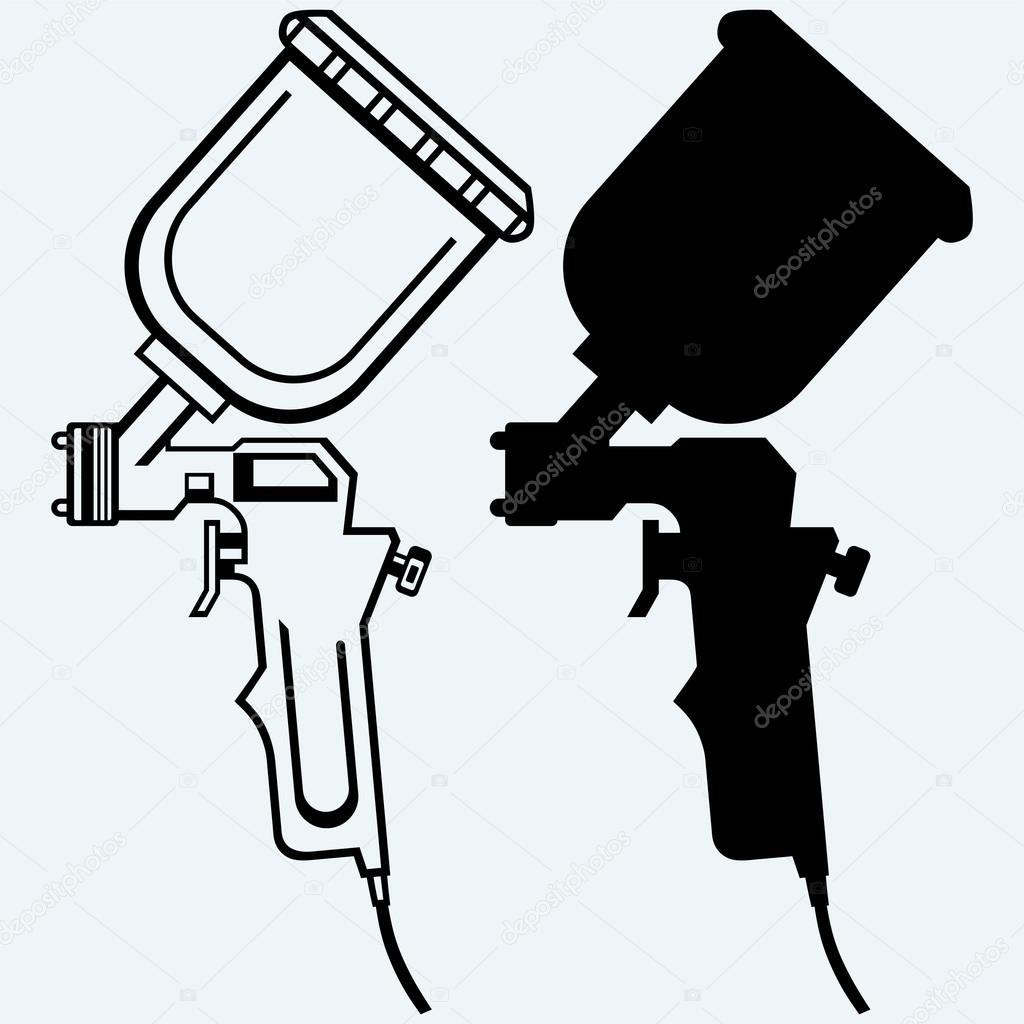 Auto Paint Gun Silhouette