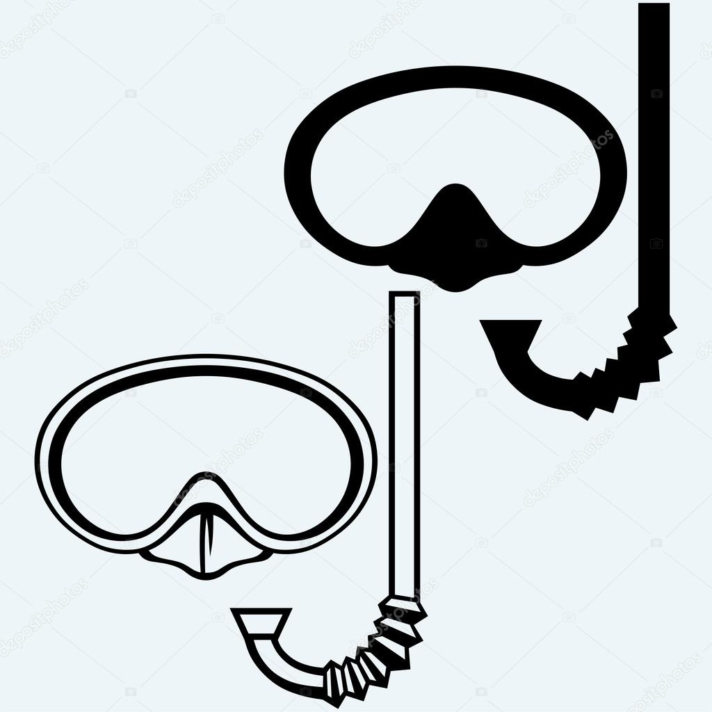 Diving goggles with snorkel Stock Vector Image by ©Kreativ #103995056