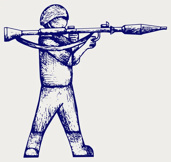 Mercenary shoot with a bazooka Stock Vector Image by ©Kreativ #90422712