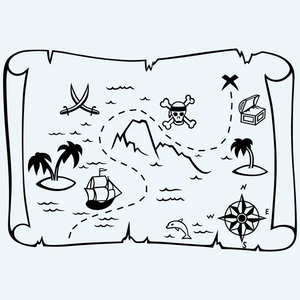 Pirate Treasure Map Clipart