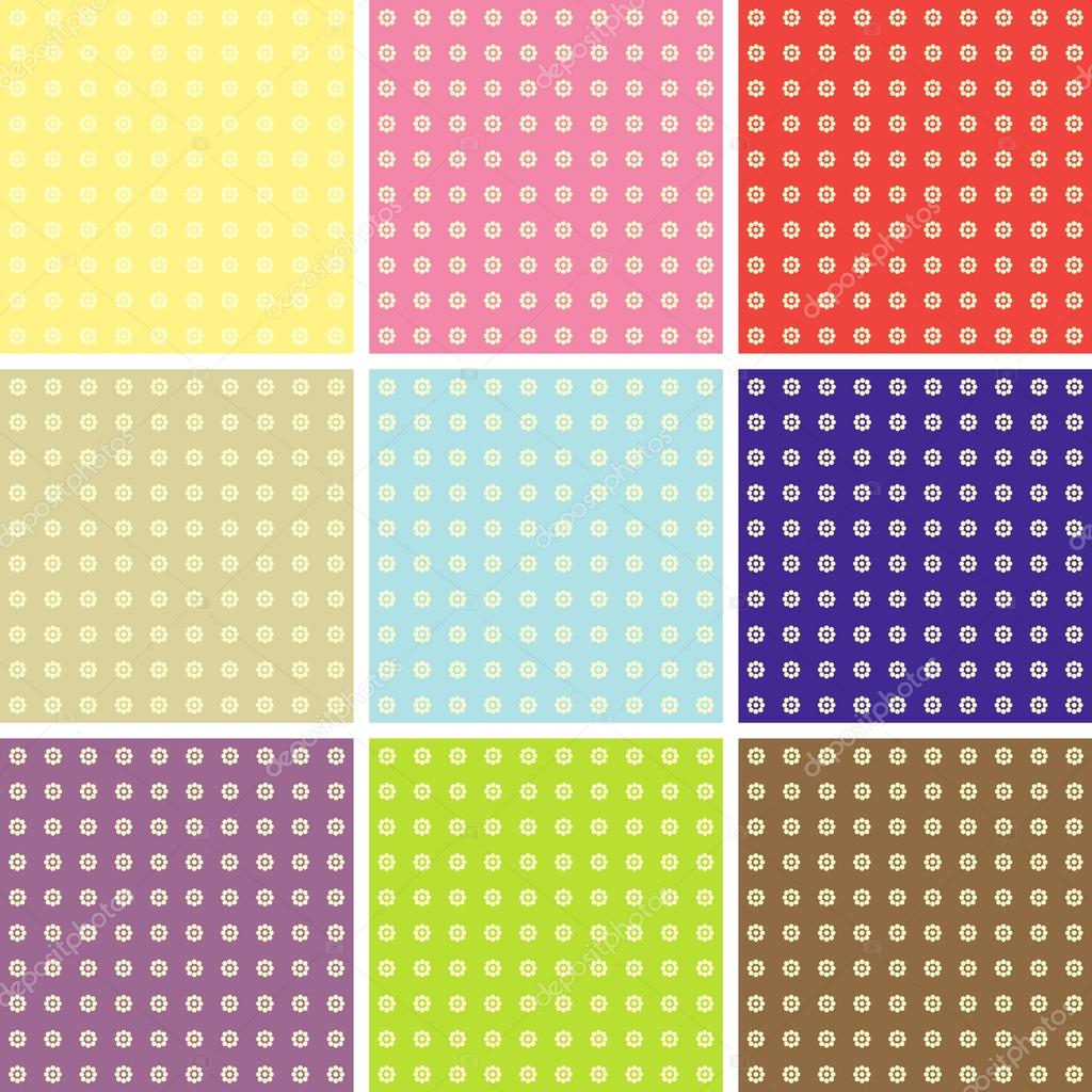 Set of nine colored backgrounds. A vector image. — Stock Vector ...
