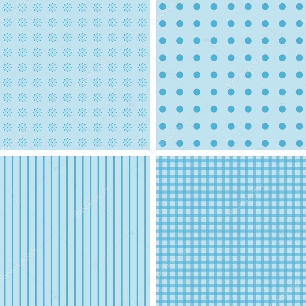 Set of 4 background patterns in pale blue. — Stock Photo © alena0509 ...