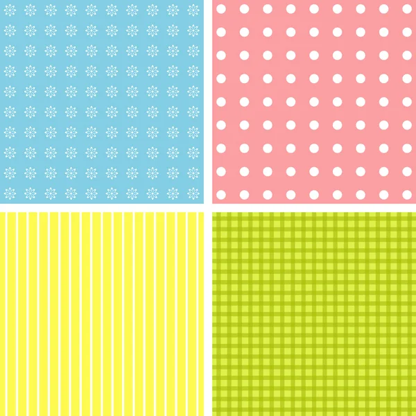 Watermelon seamless pattern with coordinating stripe, plaid and chevron ...