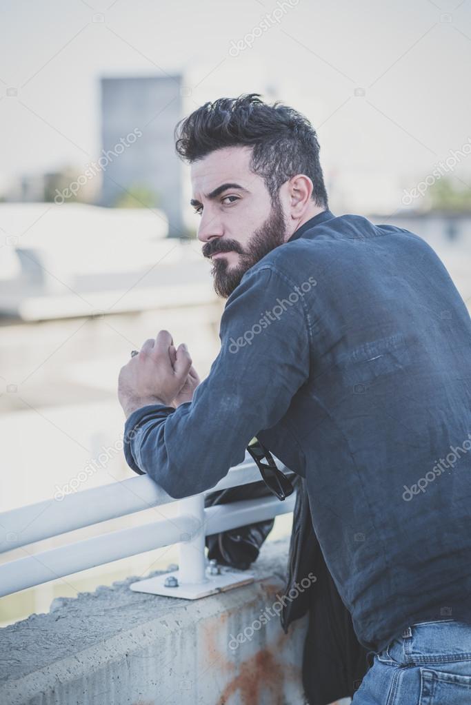 Handsome bearded man Stock Photo by ©peus 60252393