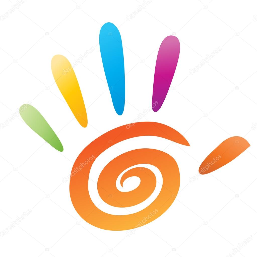 Creative artistic hand vector illustration graphic. Spiral circle ...