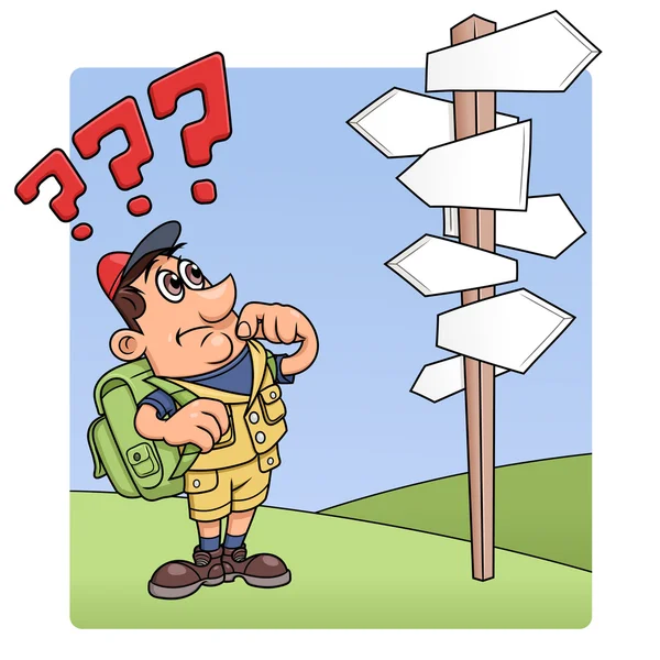 Cartoon Confused Graduate — Stock Vector © ronleishman #14001444