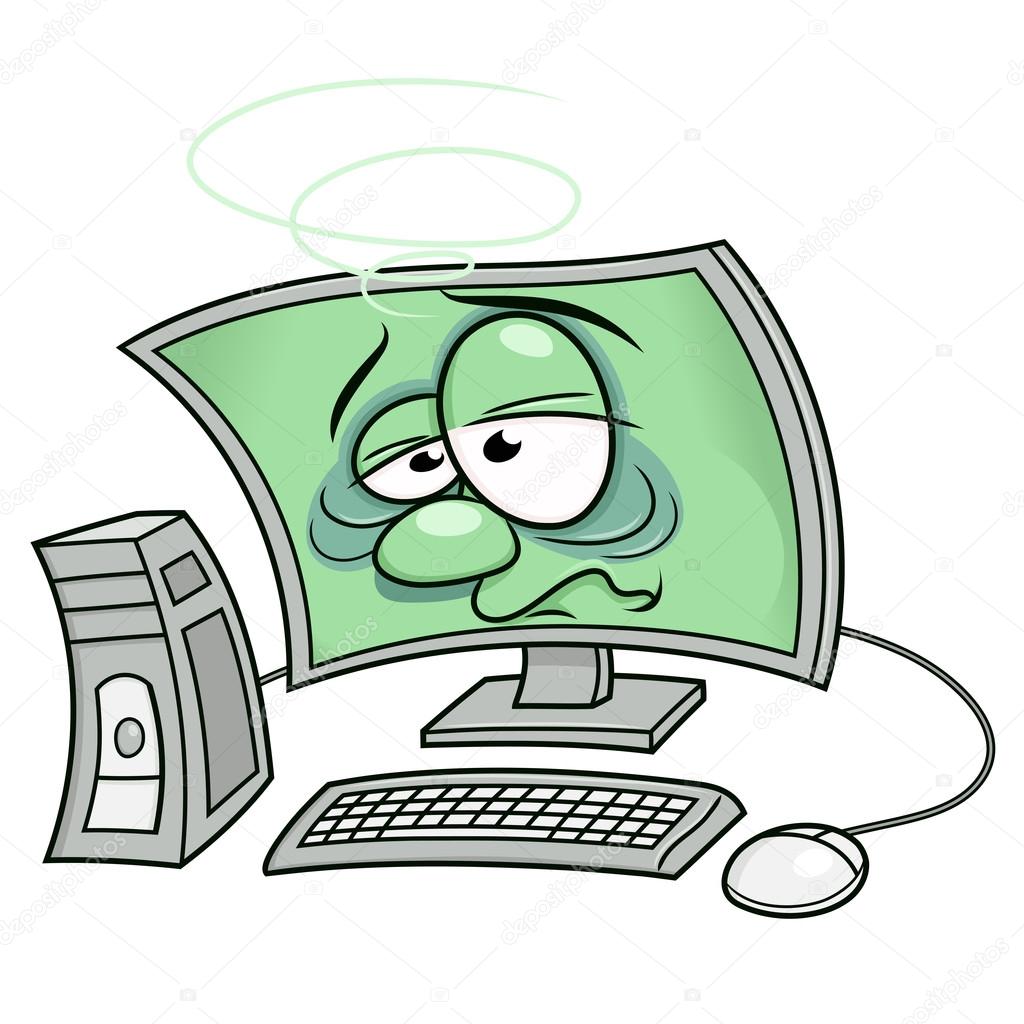 Computer got sick 3 Stock Vector by ©den0909 112151242