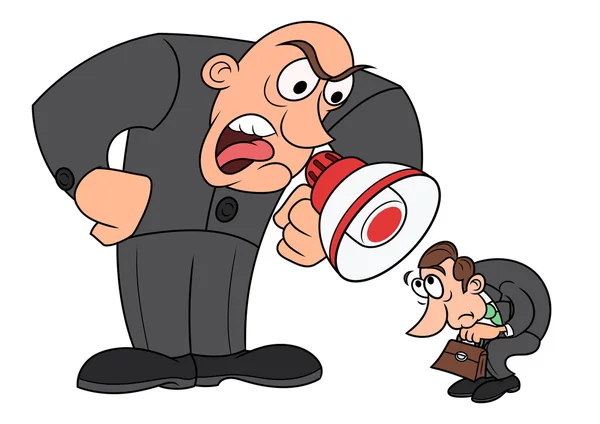 Boss yelling at his worker 2 Stock Vector Image by ©den0909 #115710408