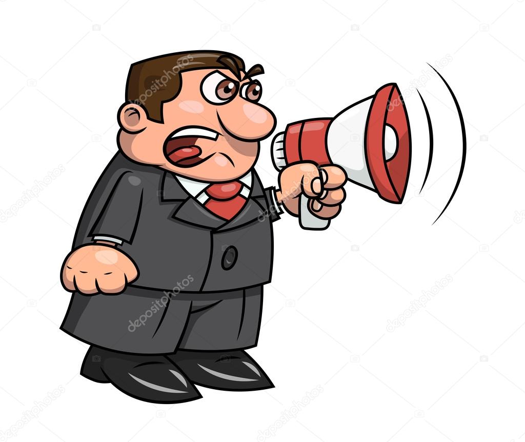Yelling Megaphone Cartoon