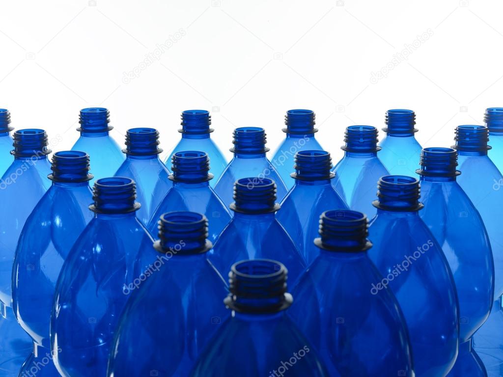 Blue plastic bottles — Stock Photo © aaphotograph #61125487
