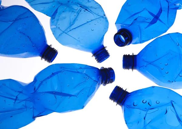 Blue plastic bottles — Stock Photo © aaphotograph #61125487