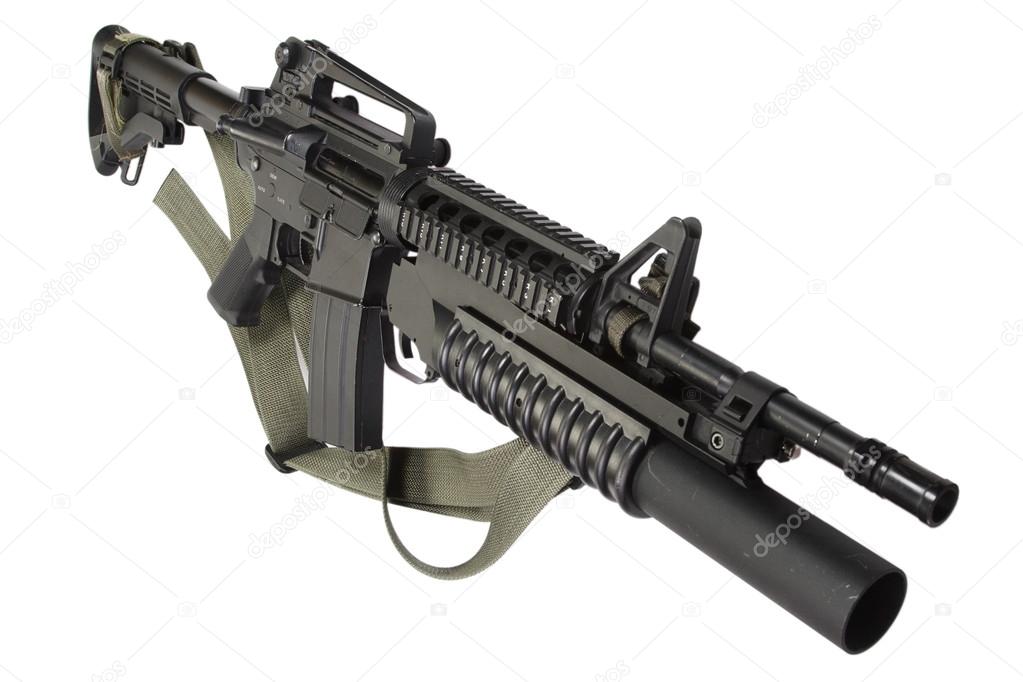 M4 carbine with M203 grenade launcher — Stock Photo © zim90 #52836001