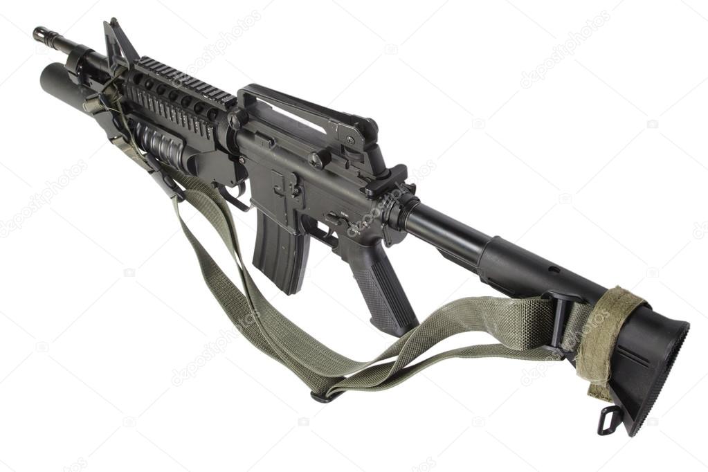 M4 carbine with M203 grenade launcher — Stock Photo © zim90 #52836003