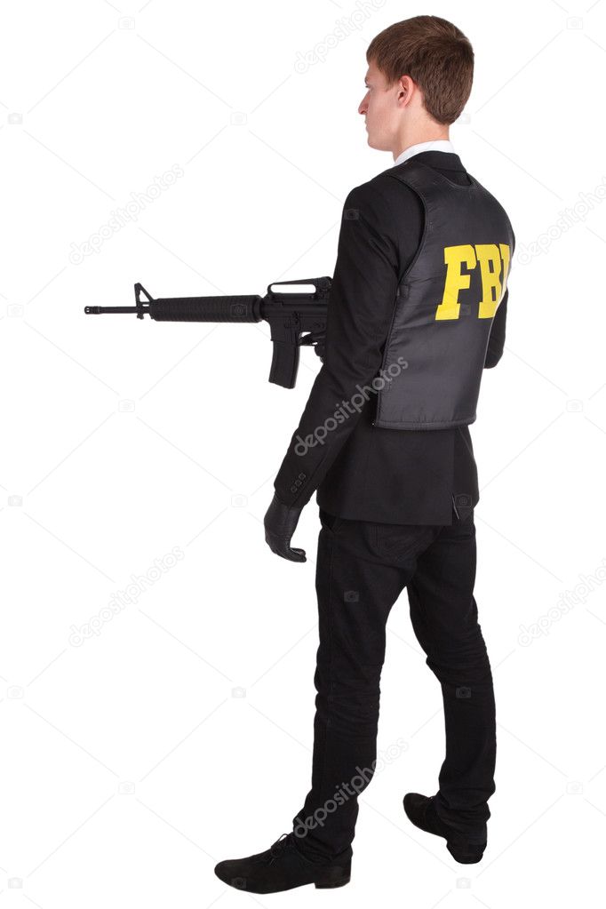 FBI Agent with rifle Stock Photo by ©zim90 80424730