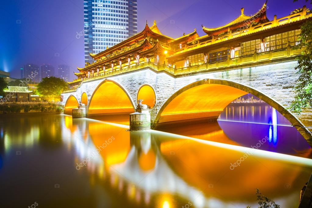 Chengdu, China at Anshun Bridge Stock Photo by ©sepavone 58365675