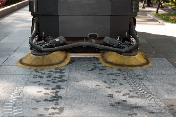 Process of cleaning walkways — Stock Photo © Tanchic #66385081