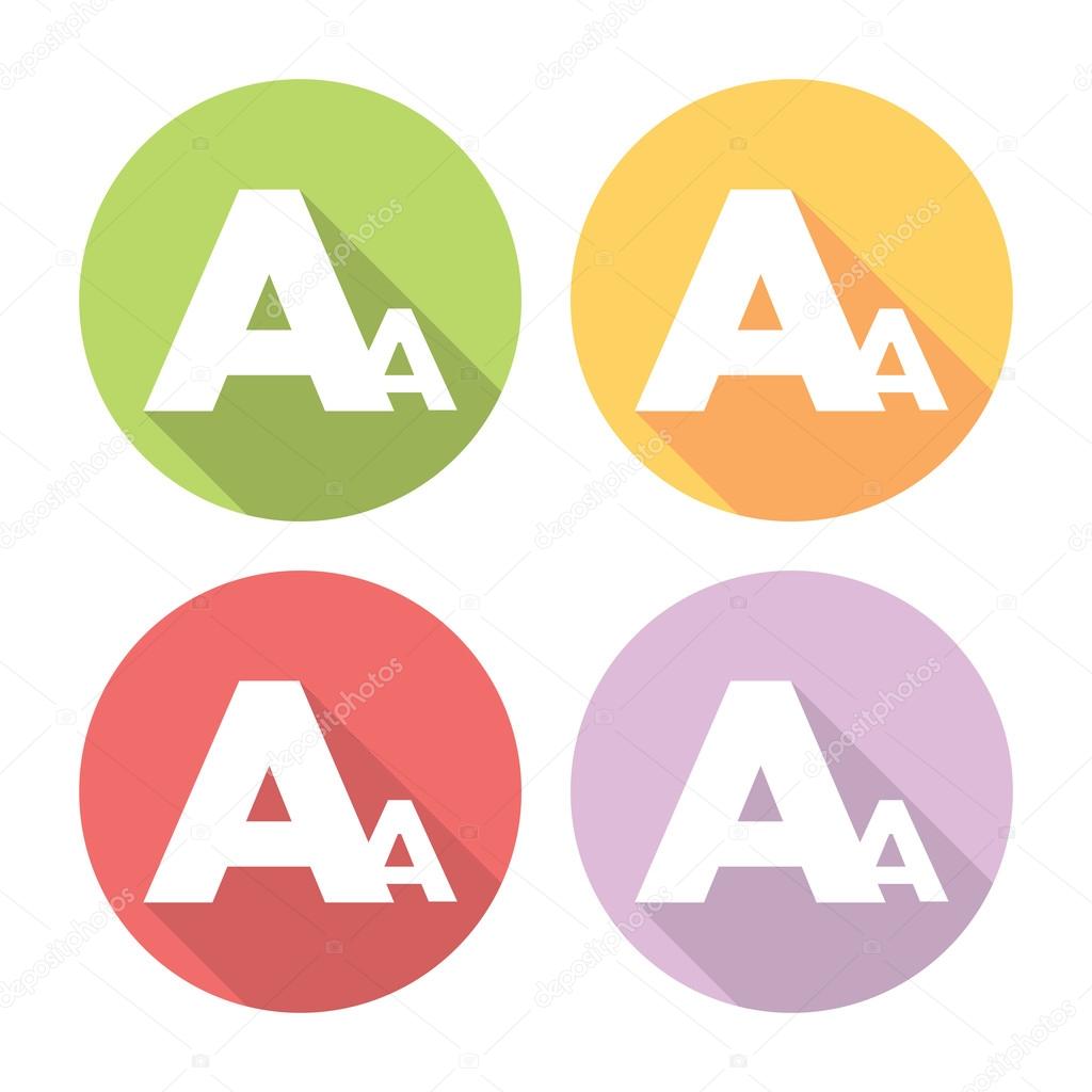 Font Type Letter Flat Icons Set Stock Vector Image by ©Nomad_Soul ...
