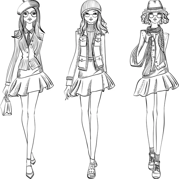 100,000 Divat lany rajz Vector Images | Depositphotos