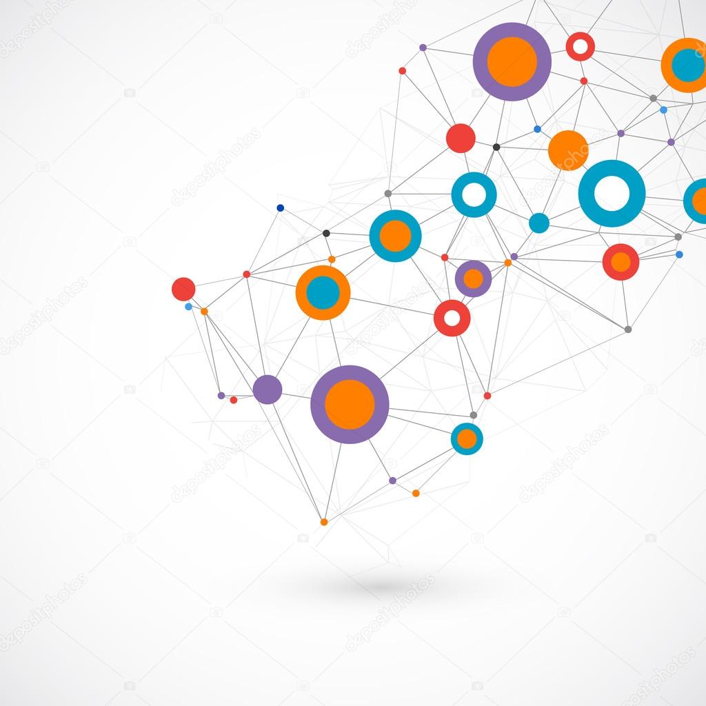 Network color technology communication background. Stock Vector Image ...