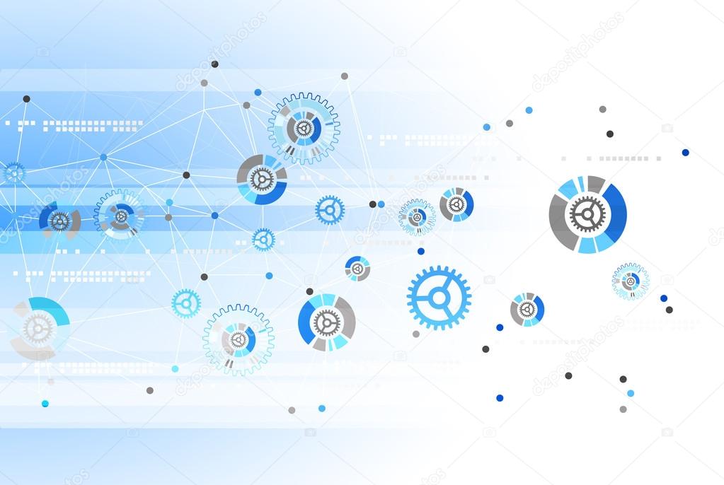 Abstract blue color technology background. Stock Vector Image by ...