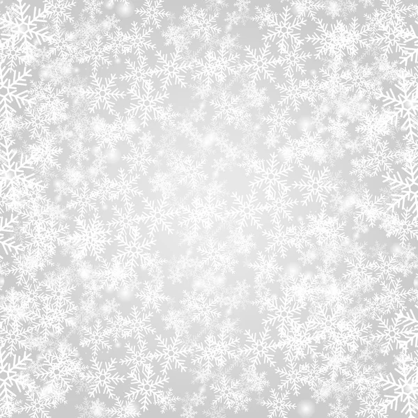 Abstract light grey christmas background with snowflakes. — Stock ...
