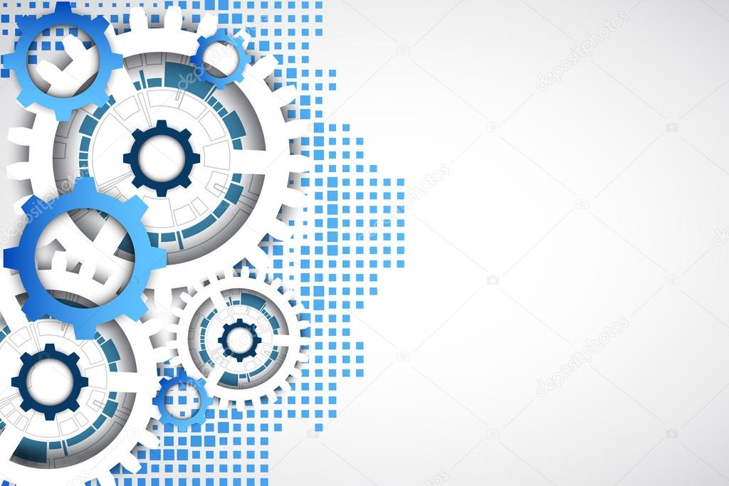 Abstract technology gears background. Stock Vector by ©KrulUA 87480022
