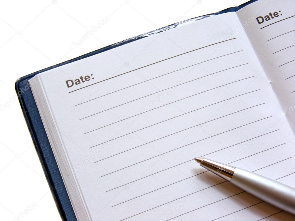 Open Notebook With Pen