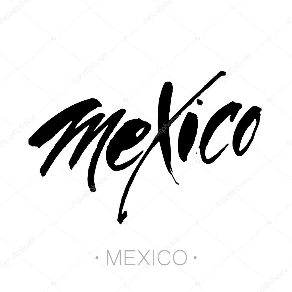 Mexico lettering template Stock Vector Image by ©antoshkaforever #123234906