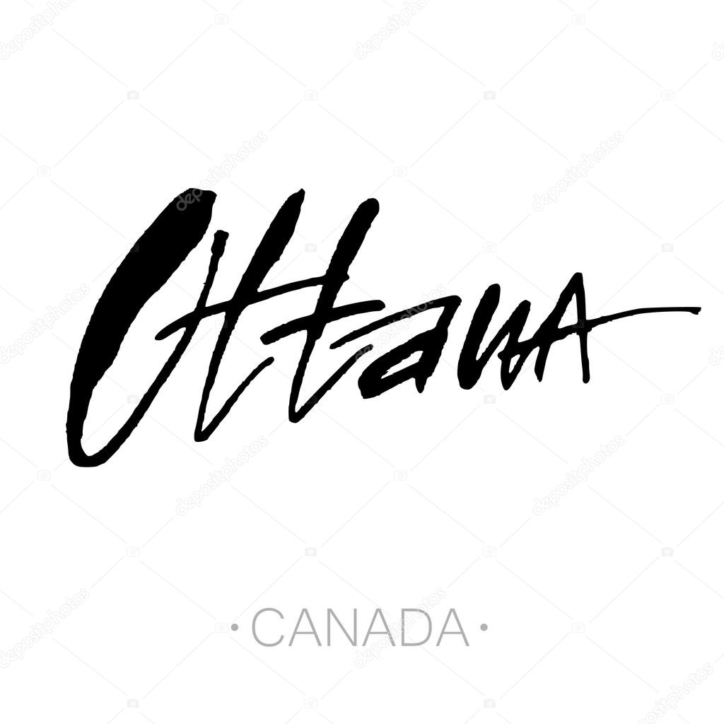 Ottawa lettering template Stock Vector by ©antoshkaforever 123235904
