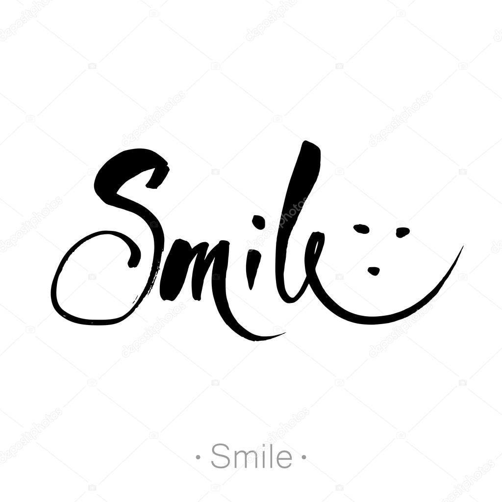 Smile lettering design Stock Vector Image by ©antoshkaforever #123282374