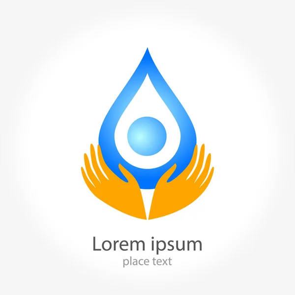 Water hand logo — Stock Vector © antoshkaforever #75940197