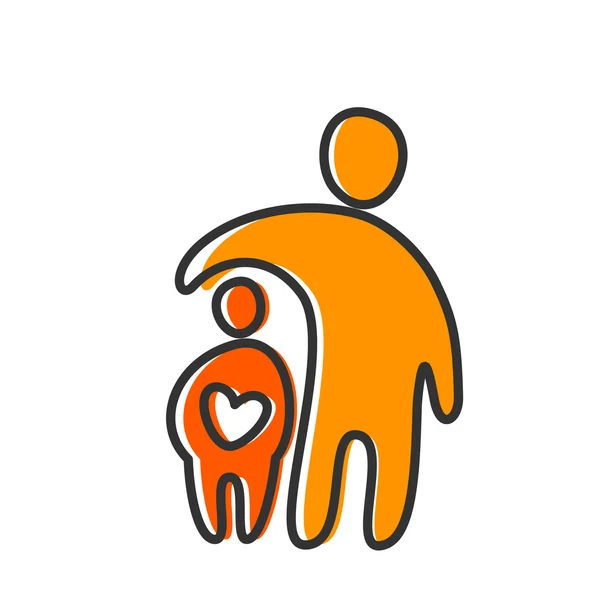 Love heart parent icon — Stock Vector © antoshkaforever #82472014