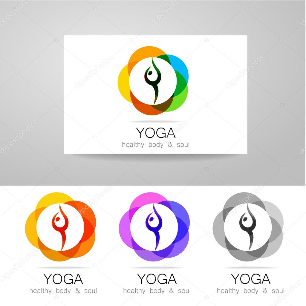 Yoga logo set Stock Vector by ©antoshkaforever 85078392