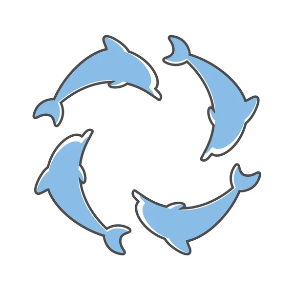 Dolphin sign vector Stock Vector by ©antoshkaforever 87975472