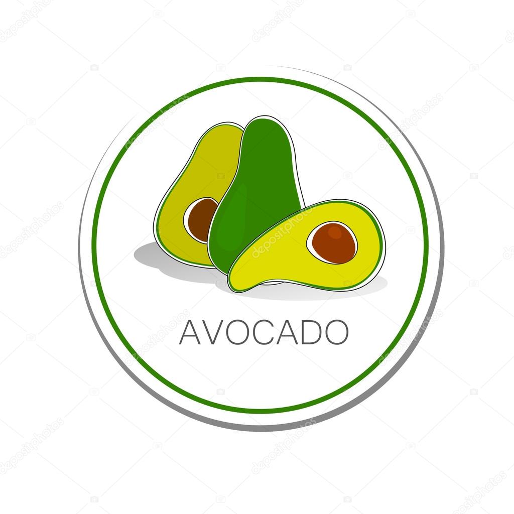 Avocado vector label Stock Vector Image by ©antoshkaforever #88005054