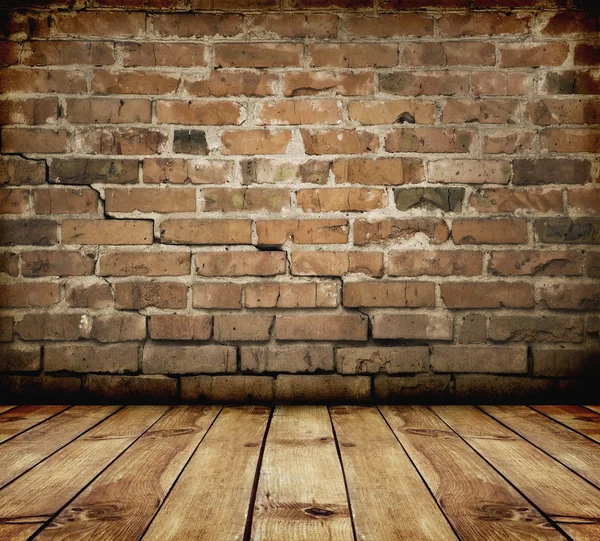 Brick wall and wood floor - Stock Image - Everypixel