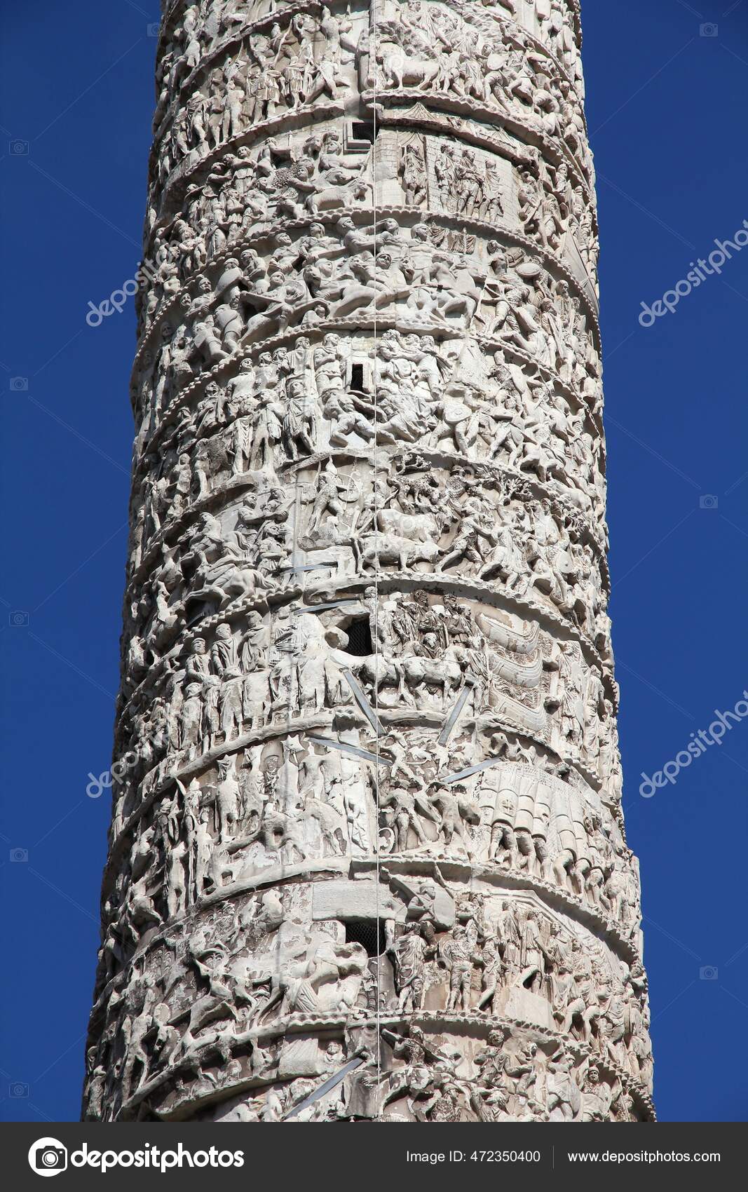 Rome City Italy Column Marcus Aurelius Ancient Roman Victory Column ...