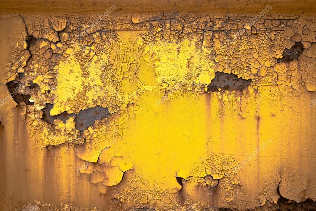 Old rusty gold paint crack metal plate texture background Stock Photo ...
