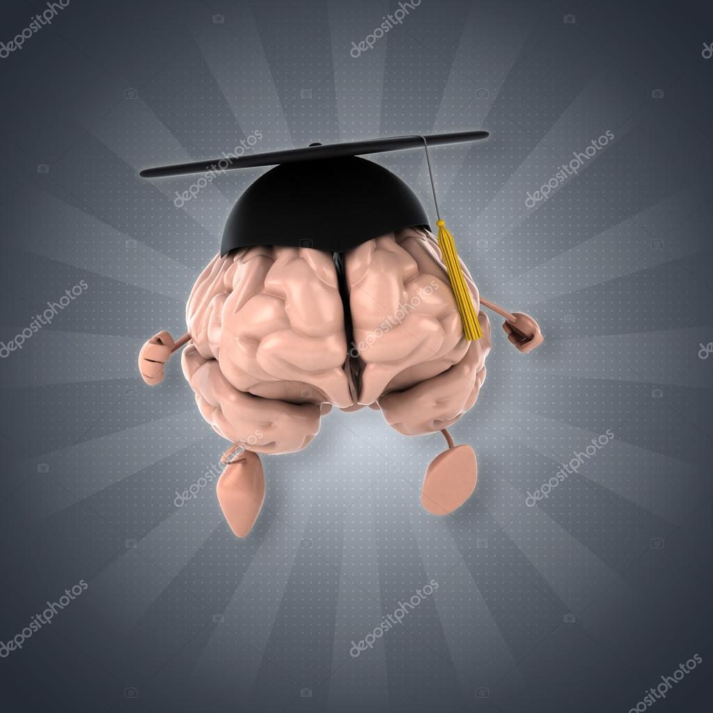 Funny cartoon Brain Stock Photo by ©julos 100306748