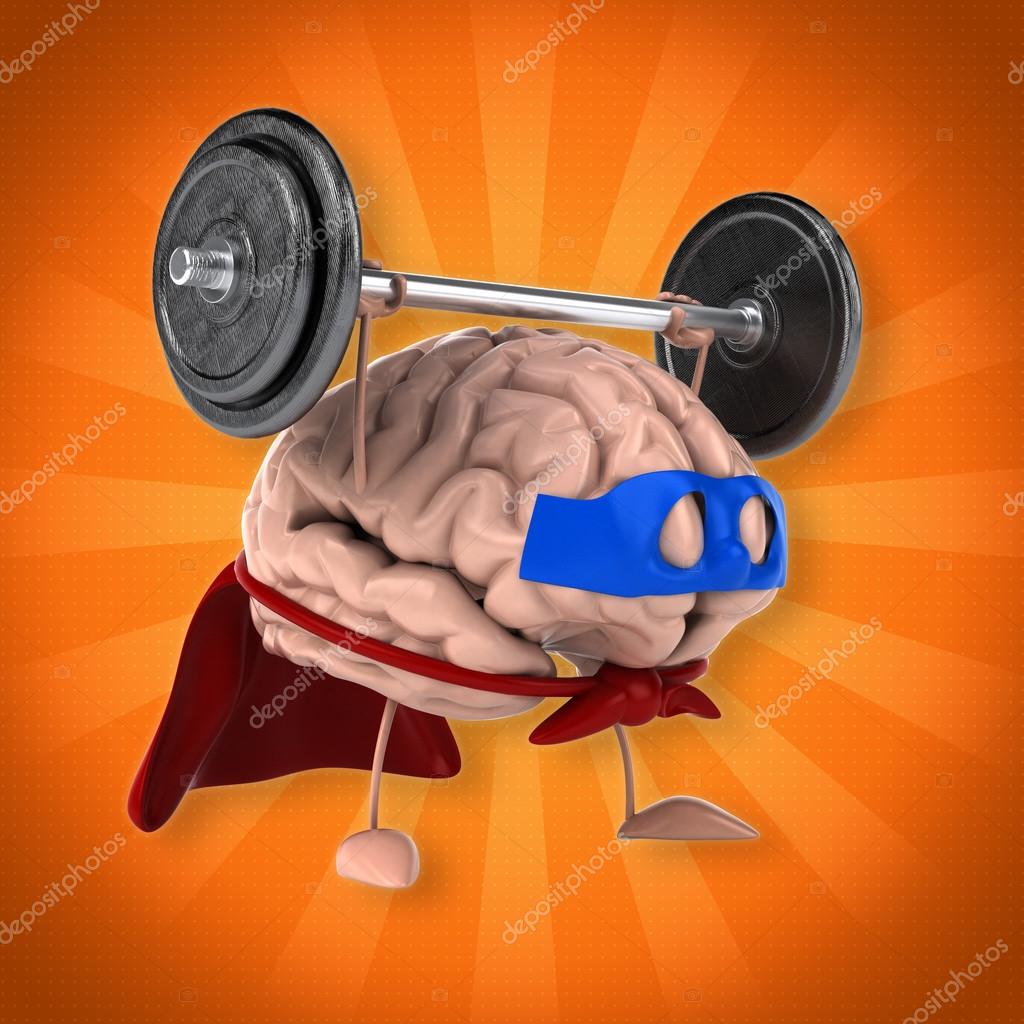 Funny cartoon Brain Stock Photo by ©julos 100307022