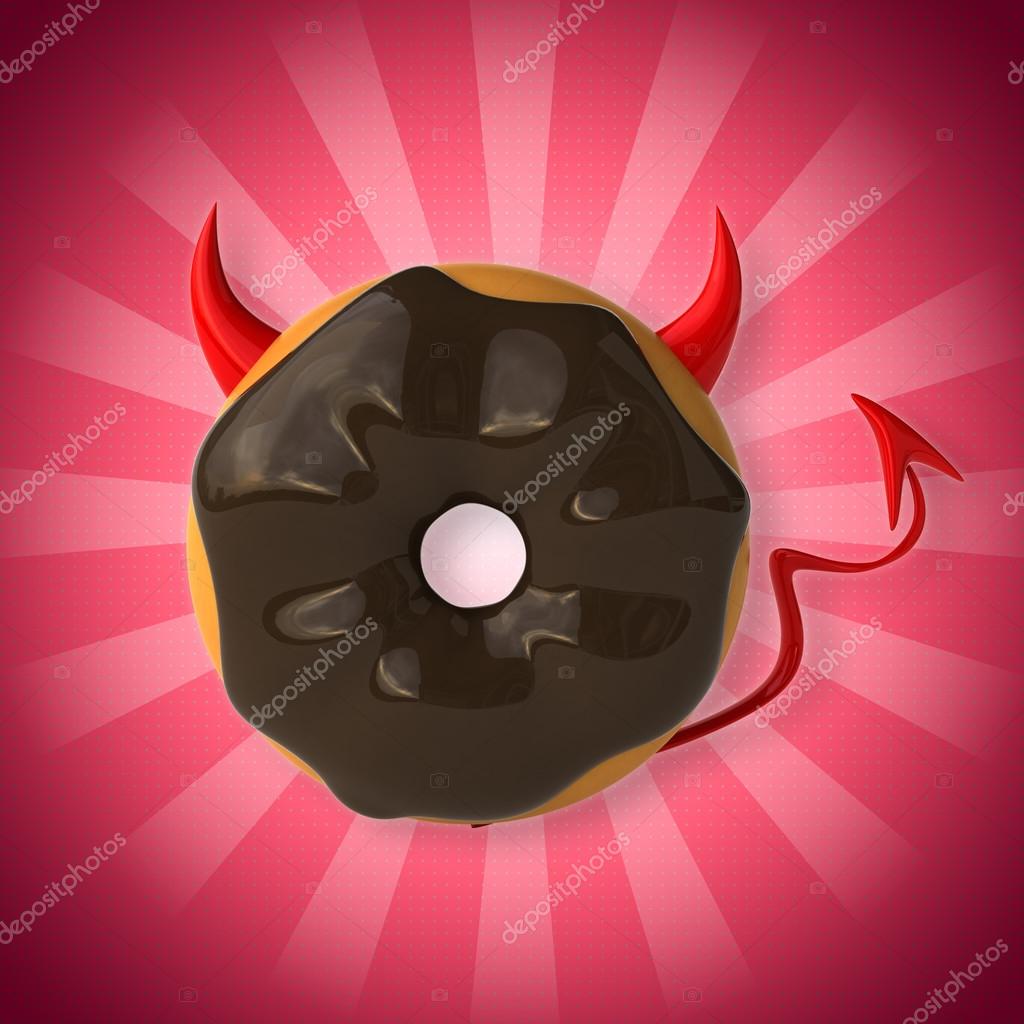 Cartoon devil Donut Stock Illustration by ©julos #101314278